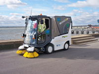 Green machines at the seafront
